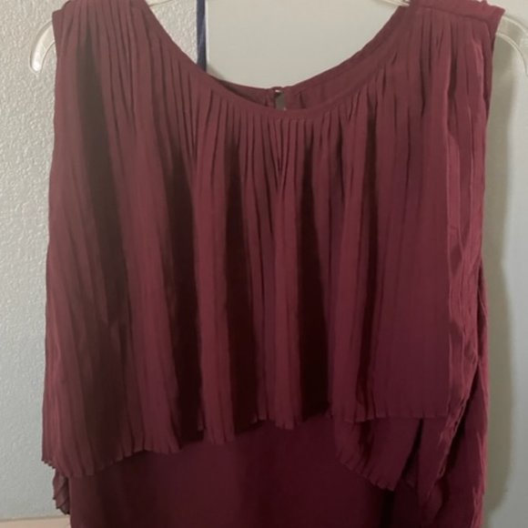 Metaphor | Tops | Metaphor Tank Top With Peated Overlay | Poshmark